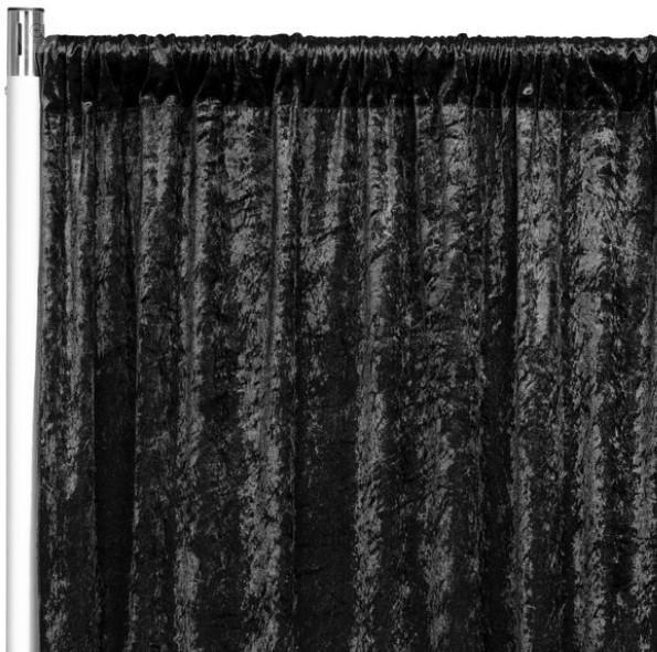 Drape - Black Crushed Velvet 12ft - My Party Genie