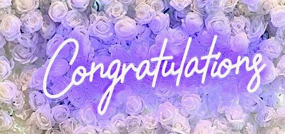 Neon LED Sign - Congratulations - My Party Genie